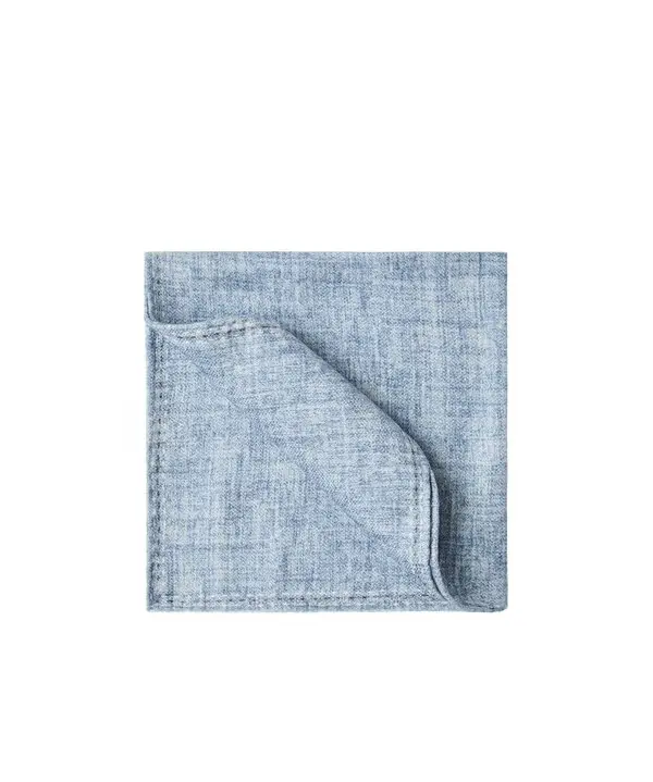 Brunello Cucinelli Silk Square Pocket - Sky-blue
