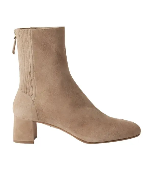 AQUAZZURA Saint Honore Blocked-heel Boots - Brown