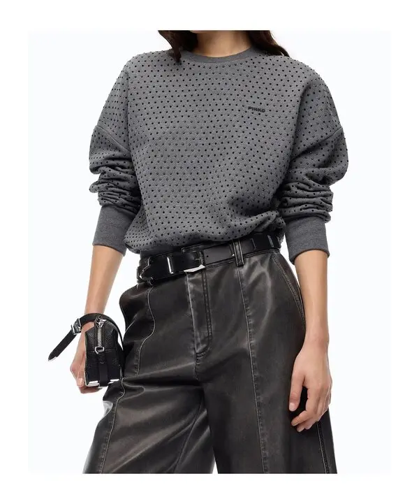 Pinko Crystal-embellished Logo-print Sweater