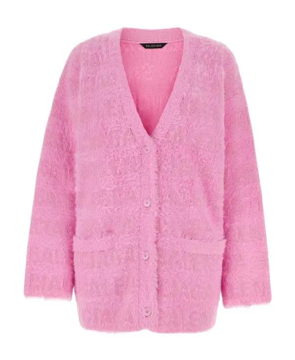 Balenciaga V-neck Oversized Knit Cardigan