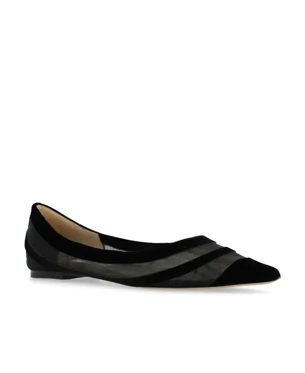 JIMMY CHOO Love Ballet Flats - Black