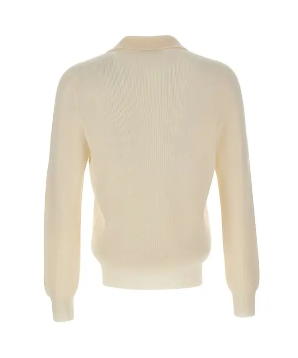 GRAN SASSO Long-sleeve Knitted Polo Shirt