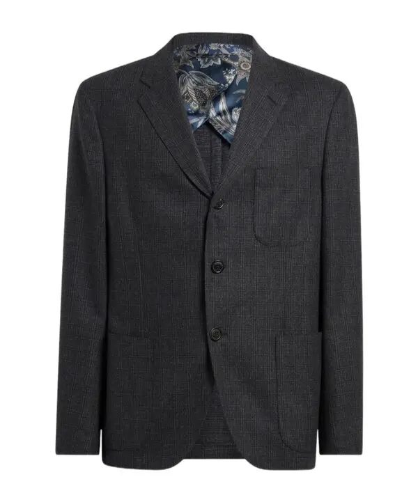 Etro Check-pattern Single-breasted Blazer