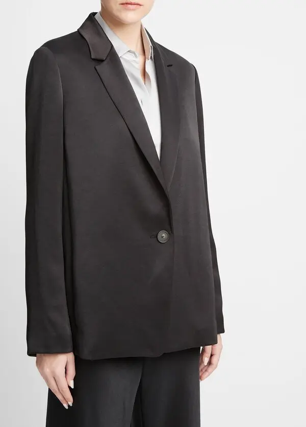 Vince Single-breasted Satin Blazer
