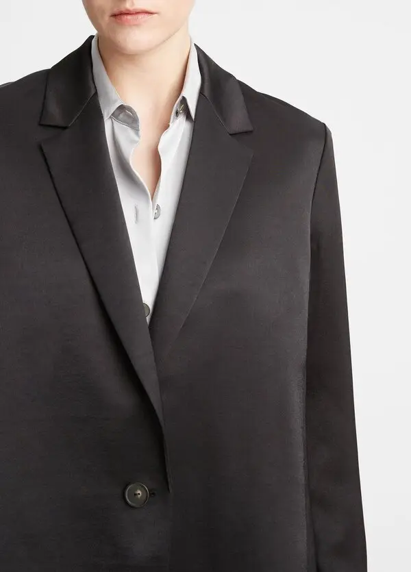Vince Single-breasted Satin Blazer