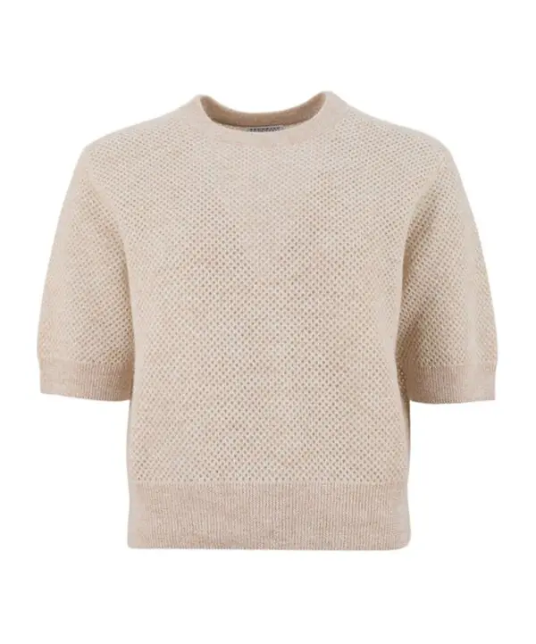 Brunello Cucinelli Crew-neck Knit Top - Nude