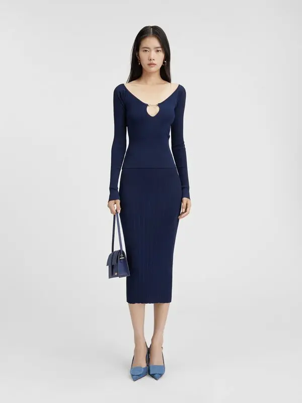 Jacquemus Pralu Ribbed Top