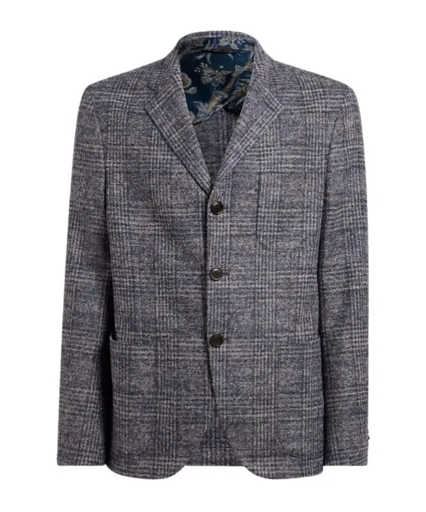 Etro Check-pattern Notched-lapel Blazer