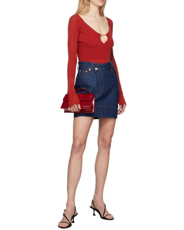 Jacquemus Pralu Ribbed Long-sleeve Top