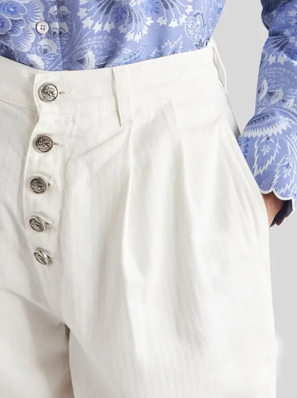 Etro Chevron High-waist Bermuda Shorts