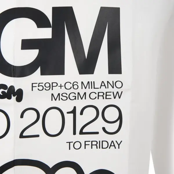 MSGM Logo-print Poplin Shirt