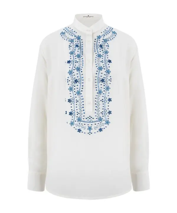 Ermanno Scervino Embroidered Button-front Blouse - No