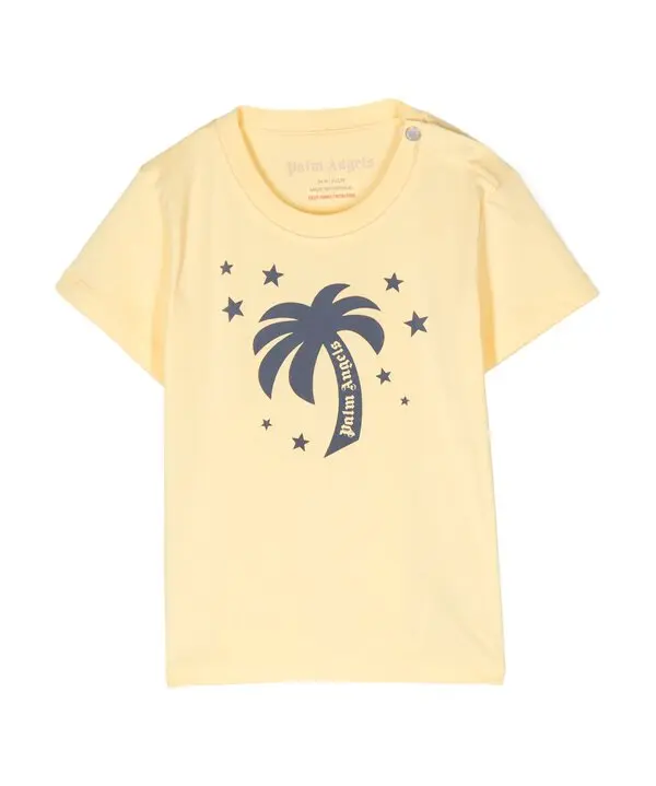 Palm Angels Palm Stars Cotton T-shirt - Nude