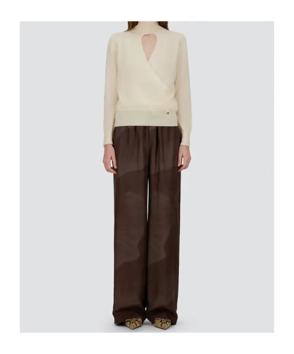 Herno Pure Silk Floral Print Resort Trousers