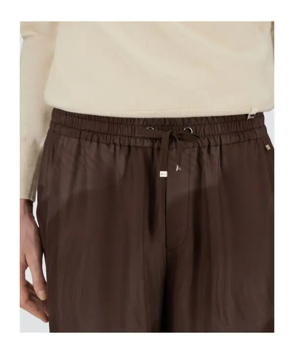 Herno Pure Silk Floral Print Resort Trousers