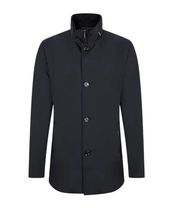 MOORER Stand-collar Mid-length Coat