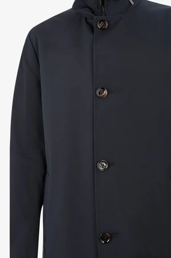 MOORER Stand-collar Mid-length Coat
