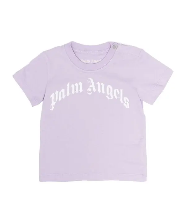 Palm Angels Set Of Three Logo Print Cotton T-shirts