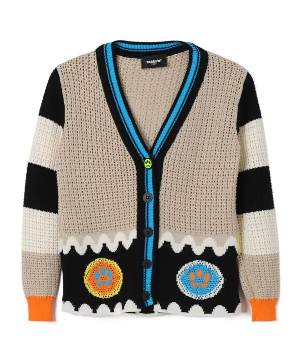 BARROW Open-knit Cotton Cardigan