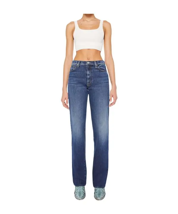 MOTHER Straight-leg Jeans - Dark Blue