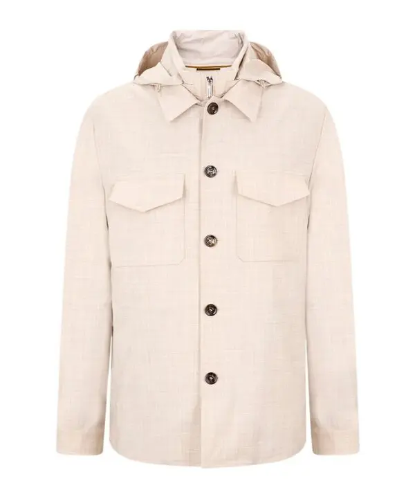 MOORER Wool Hooded Short Jacket