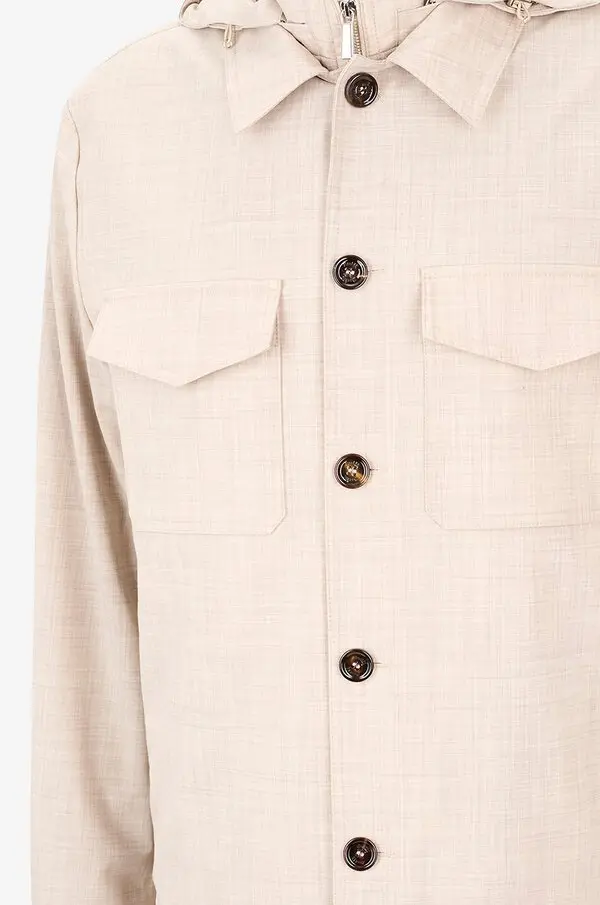 MOORER Wool Hooded Short Jacket