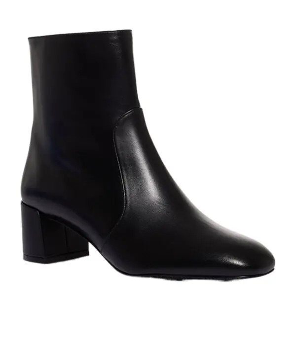 STUART WEITZMAN Zippered Ankle Boots - Black