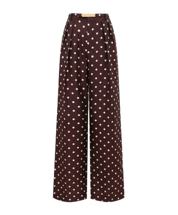Zimmermann Polka Dot Straight Leg Pants
