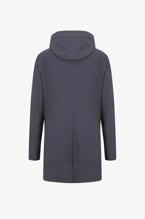 MOORER Mid-length Hooded Coat With A Lapel Collar