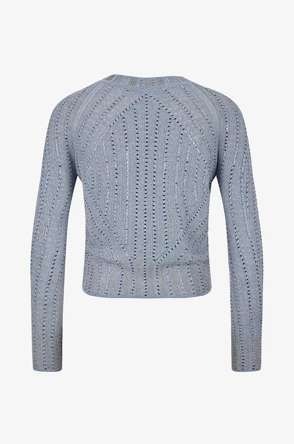 Ermanno Scervino Ribbed Crew Neck Cardigan