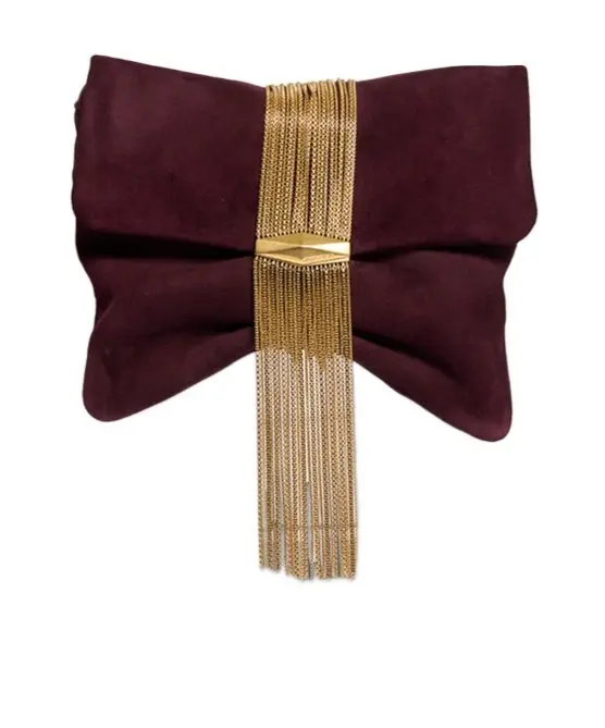JIMMY CHOO Mini Suede Shoulder Bag - Brown
