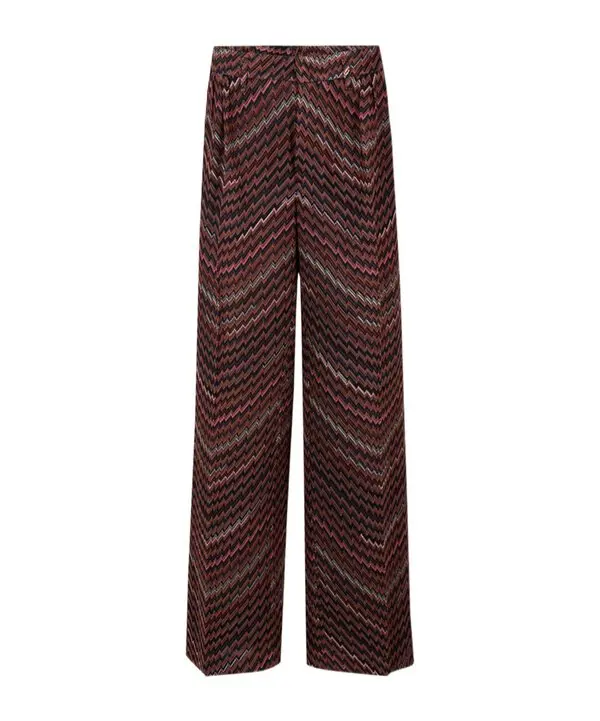 Missoni Zigzag-knit Casual Trousers - Black