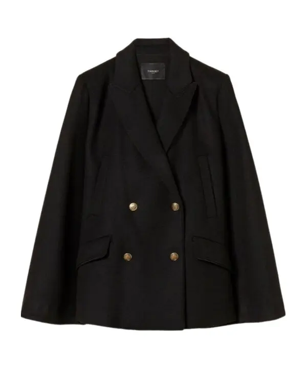 TWINSET Wool-blend Double-breasted Coat