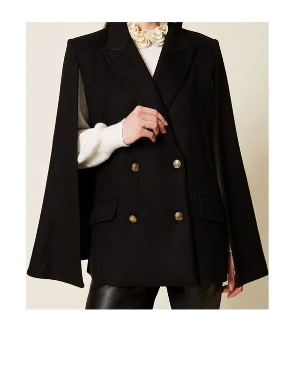 TWINSET Wool-blend Double-breasted Coat