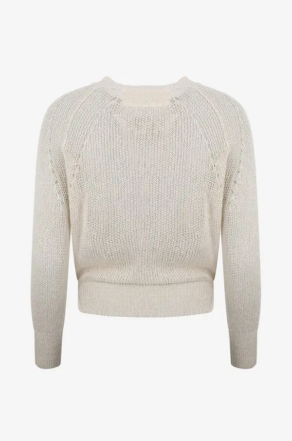 Ermanno Scervino Openwork Embroidered Cashmere Knit Cardigan