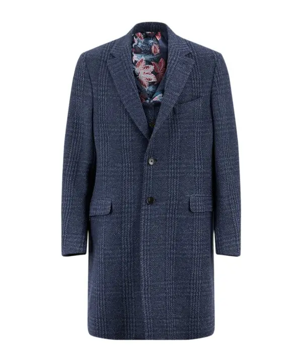 Etro Plaid Jacquard Mid-length Suit Jacket