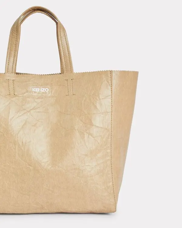Kenzo Paper' Small Tote Bag In Leather