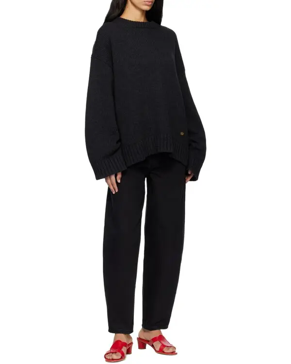 GANNI Dark Grey Wool Mix Jumper
