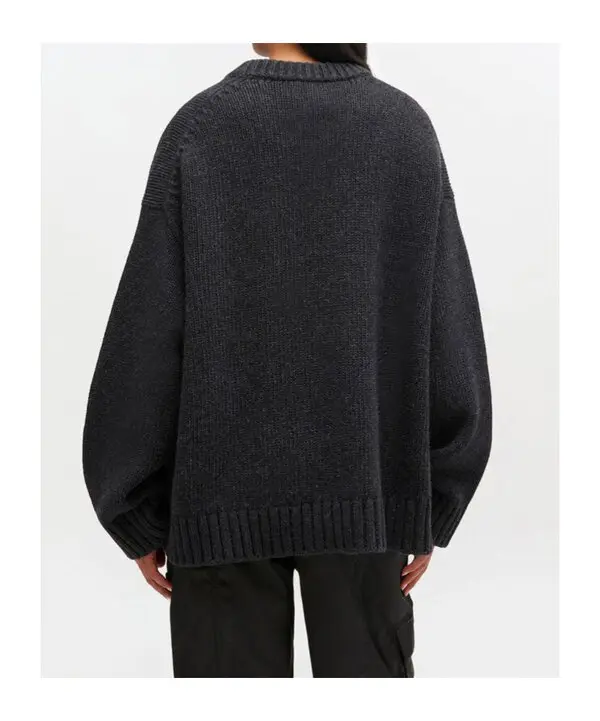 GANNI Dark Grey Wool Mix Jumper