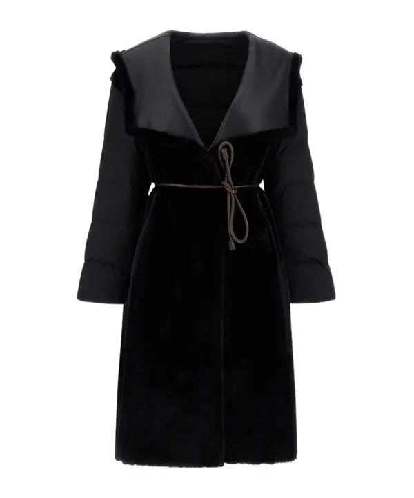 Herno Quilted Hooded Coat With Belt