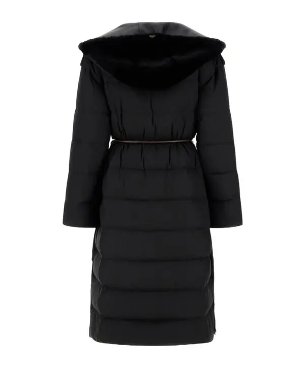 Herno Quilted Hooded Coat With Belt