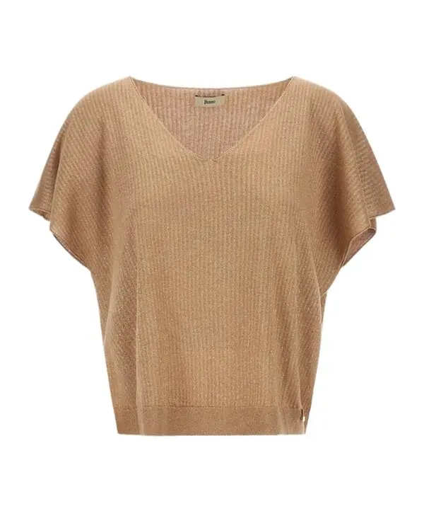 Herno V-neck Knit T-shirt