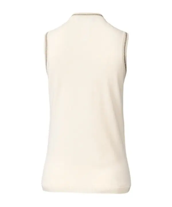 Fabiana Filippi Sleeveless Knitwear Top With Ribbed Trim