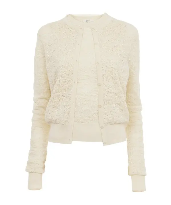 Chloé Tank Top And Knit Cardigan Twin Set