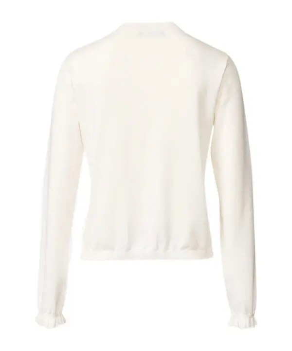 Fabiana Filippi Long-sleeved Knitwear With Round Neck And Ribbed Trim - Rafia