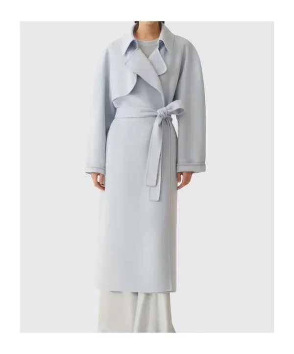 Fabiana Filippi Belted Long Coat - White