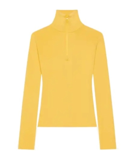 COURREGES High-neck Long-sleeve T-shirt - Yellow