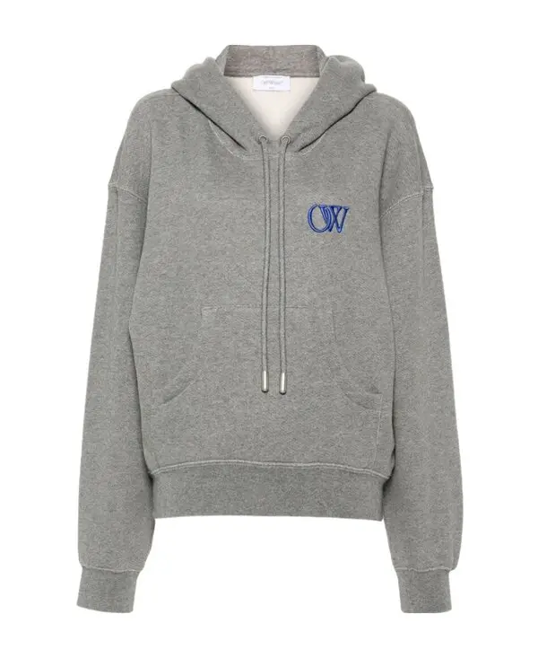 Off-White Embroidered-logo Cotton Hoodie