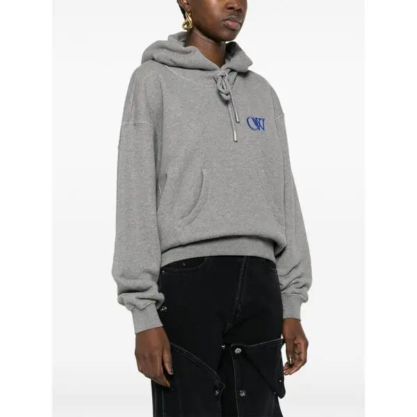 Off-White Embroidered-logo Cotton Hoodie