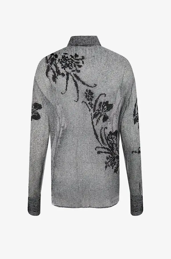 Ermanno Scervino Long Sleeve Shirt With Classic Collar And Printed Detail
